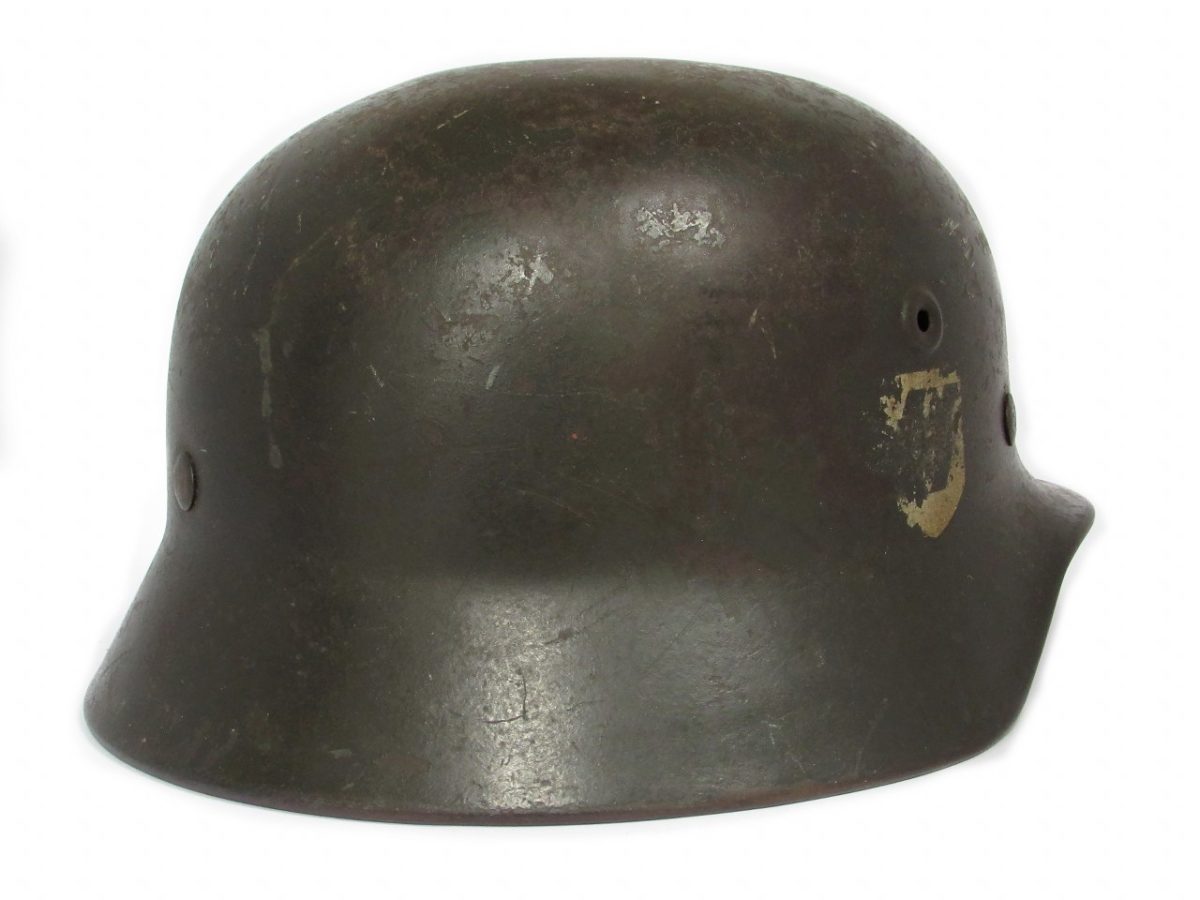 WWII German Single Decal M40 SS Combat Helmet – F.W. Quist Q66 – RJ ...